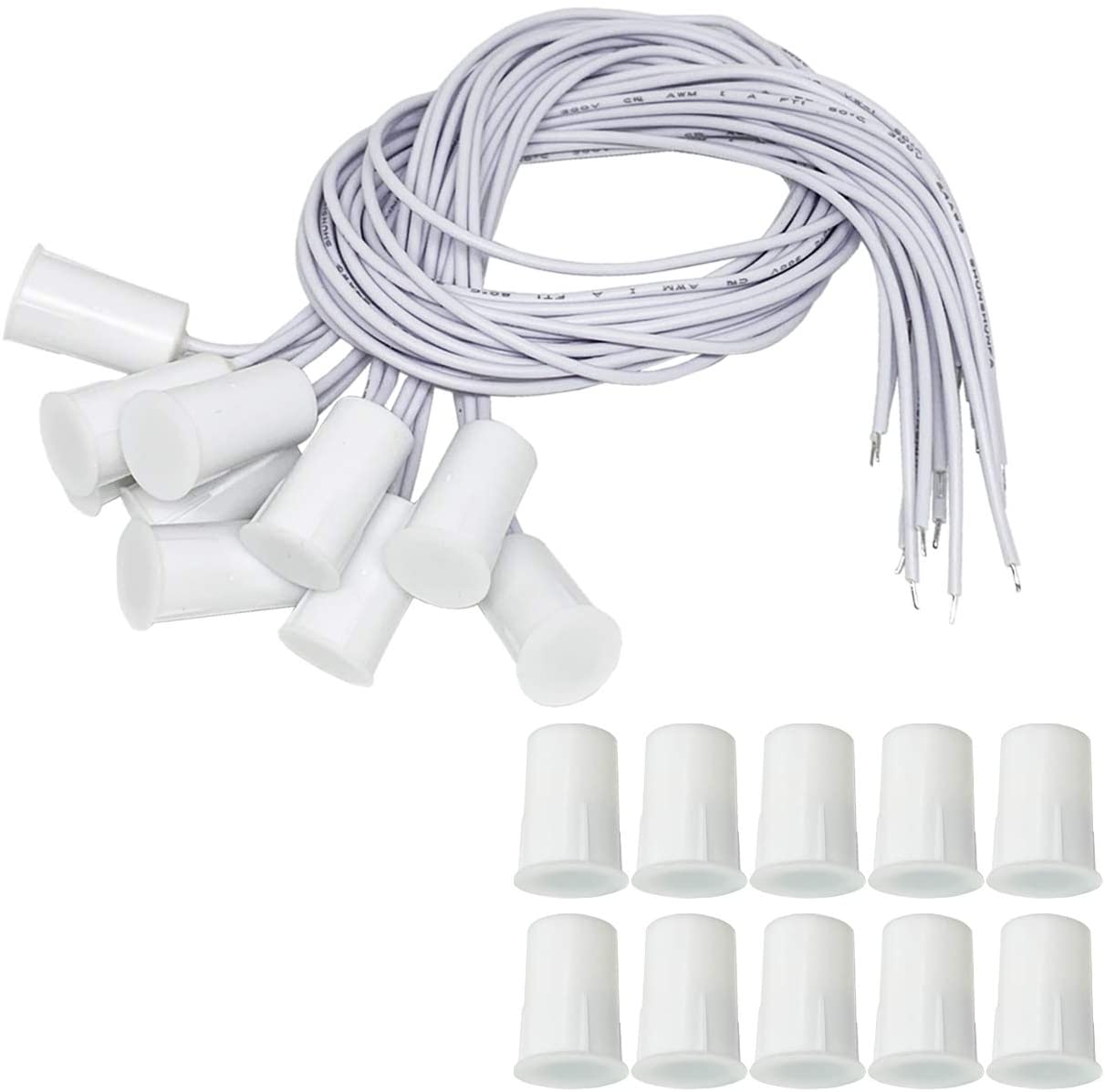 RC-36 NC+NO/RC-33 NC Recessed Wired Security Window Door Contact Sensor ...