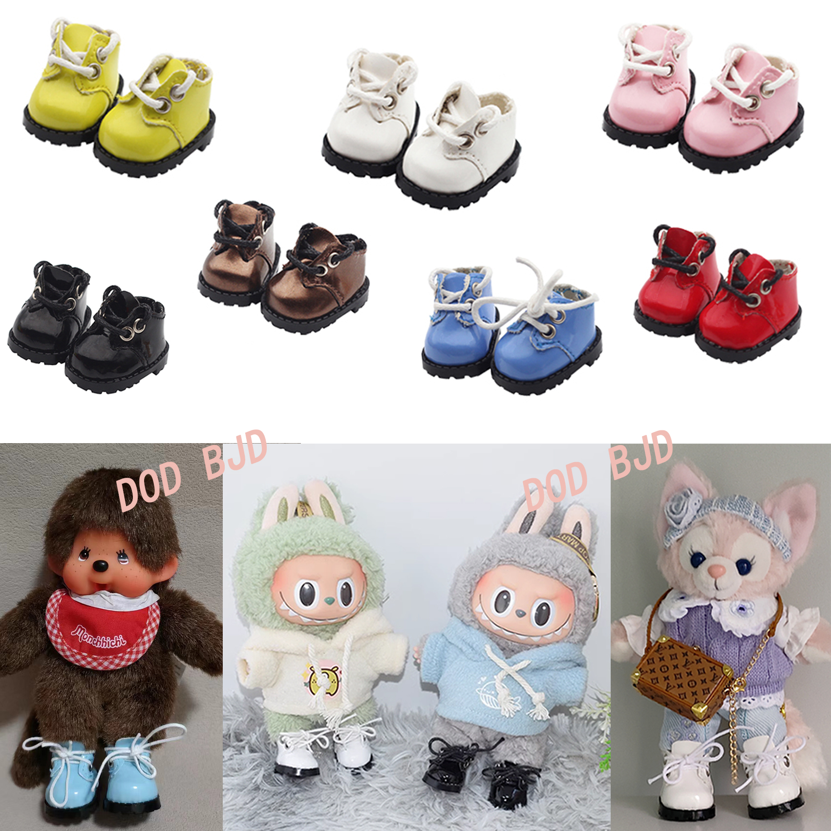 15cm 17cm Labubu shoes Labubu V1 V2 have a seat macaron doll clothing ...