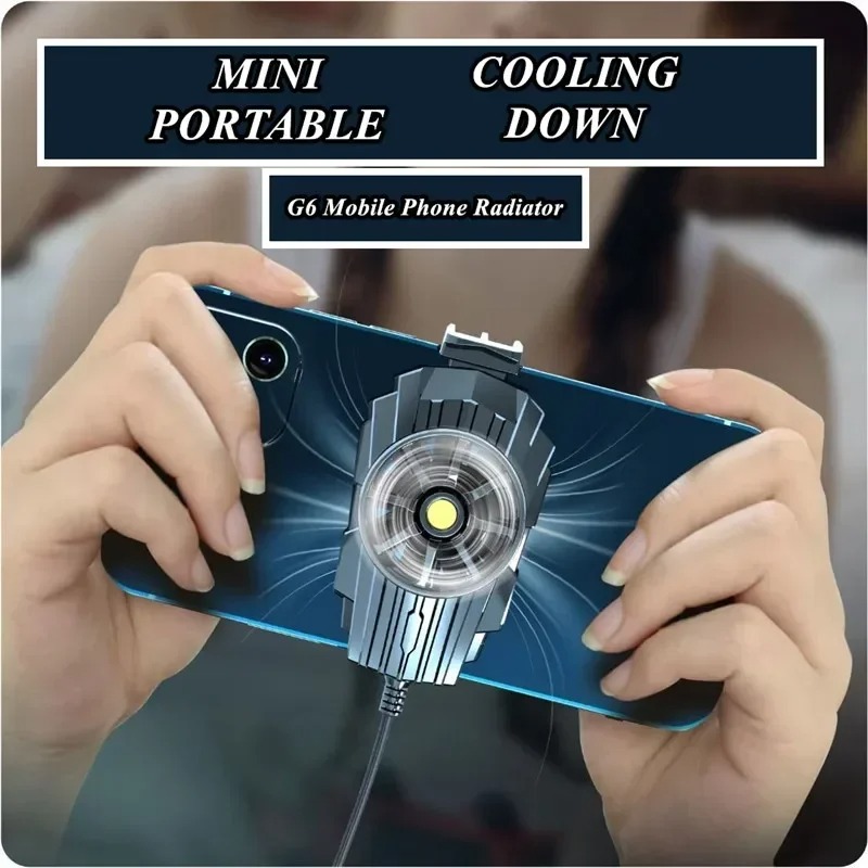 G6 Mobile Phone Cooler Clip Turbo Quiet Game Pad Holder Stand Mute ...