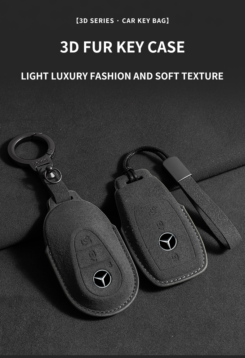 Leather Car Key Case Key Protector Cover For Mercedes Benz A180 A200 ...