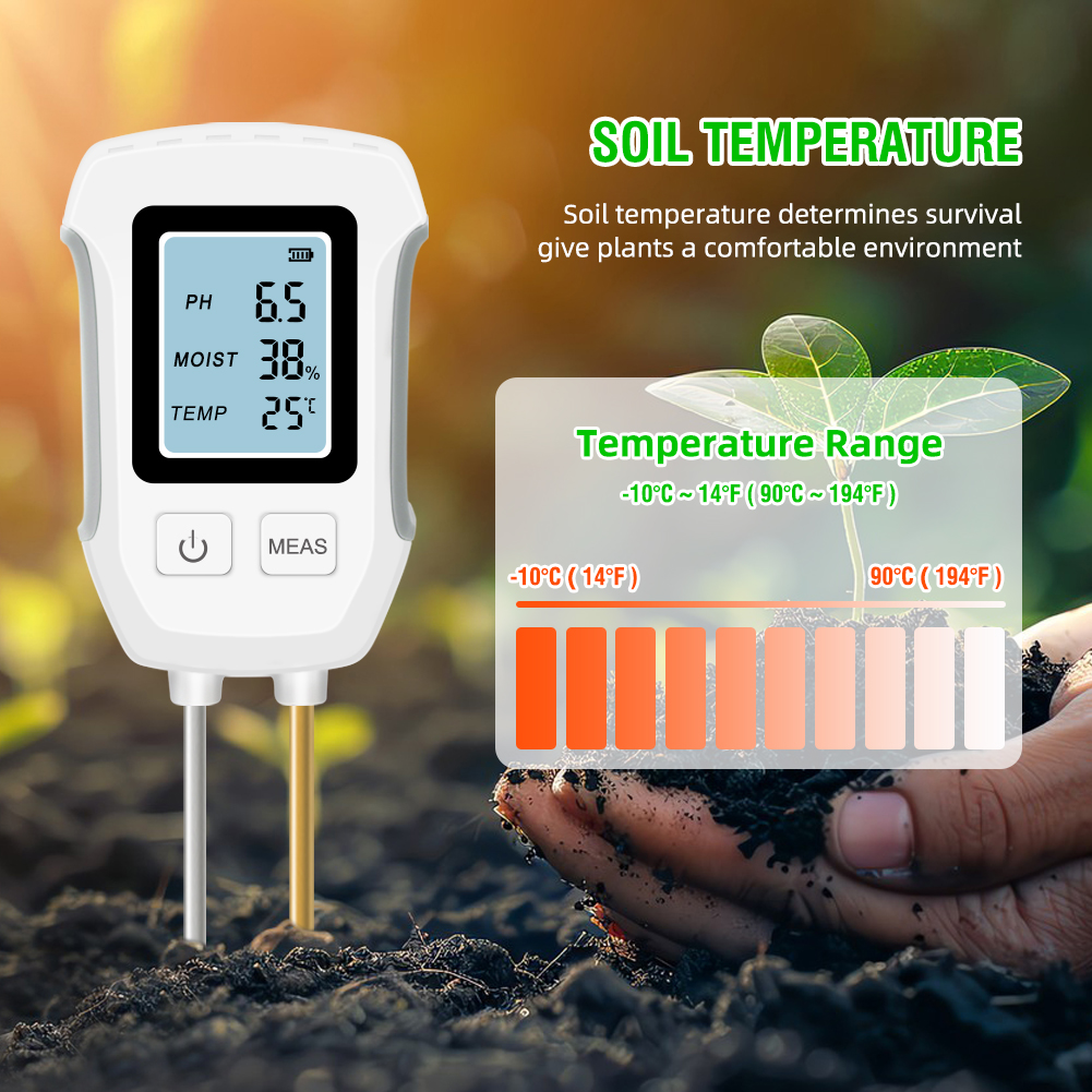 RCYAGO 3 in 1 Soil Tester Double Probe Soil Meter High-Precision Soil ...