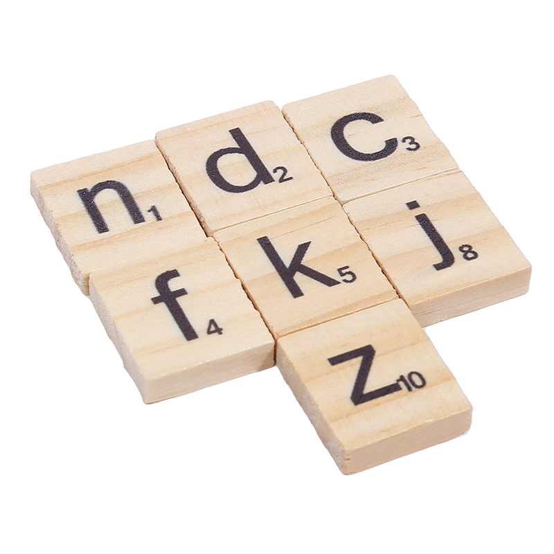 100pcs/Set Capital Letter Lowercase Letter Wooden Alphabet Scrabble ...
