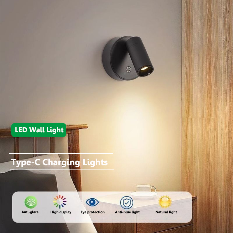 2000mAH Magnetic Base Led Wireless Wall Light USB Rechargeable Wall ...