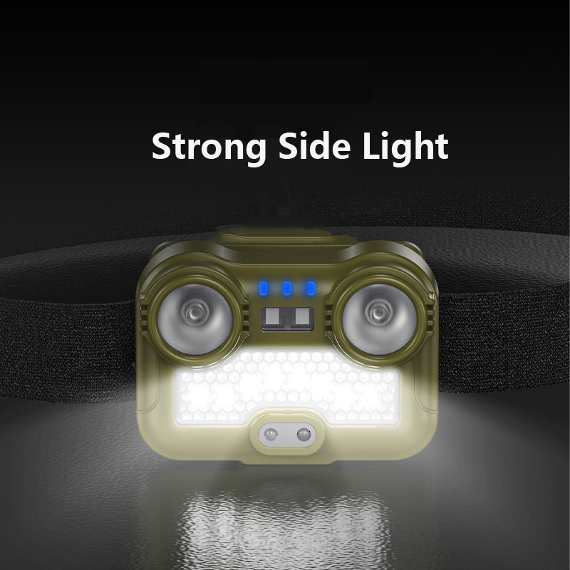 SmilingShark TD0154 LED Mini Head lamp Sensor Lampu kepala White ...