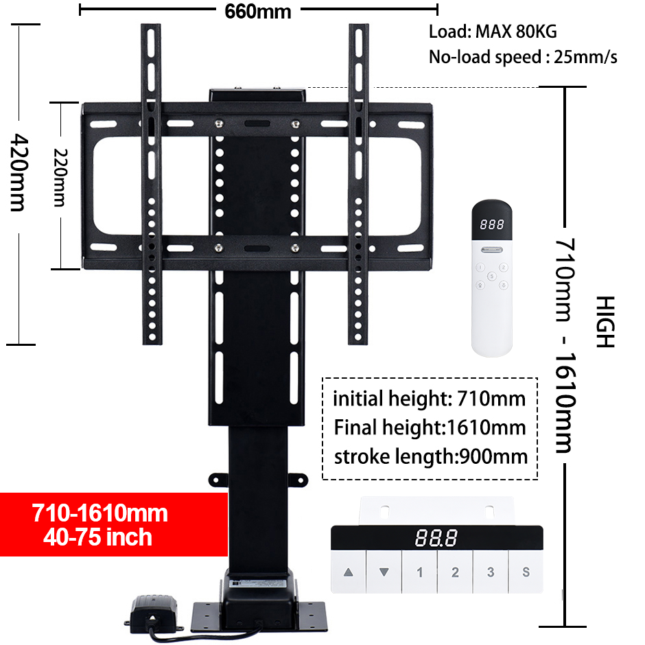 TV LIFT Mechanism With Remote Display Screen TV Lift Stand TV Lift ...