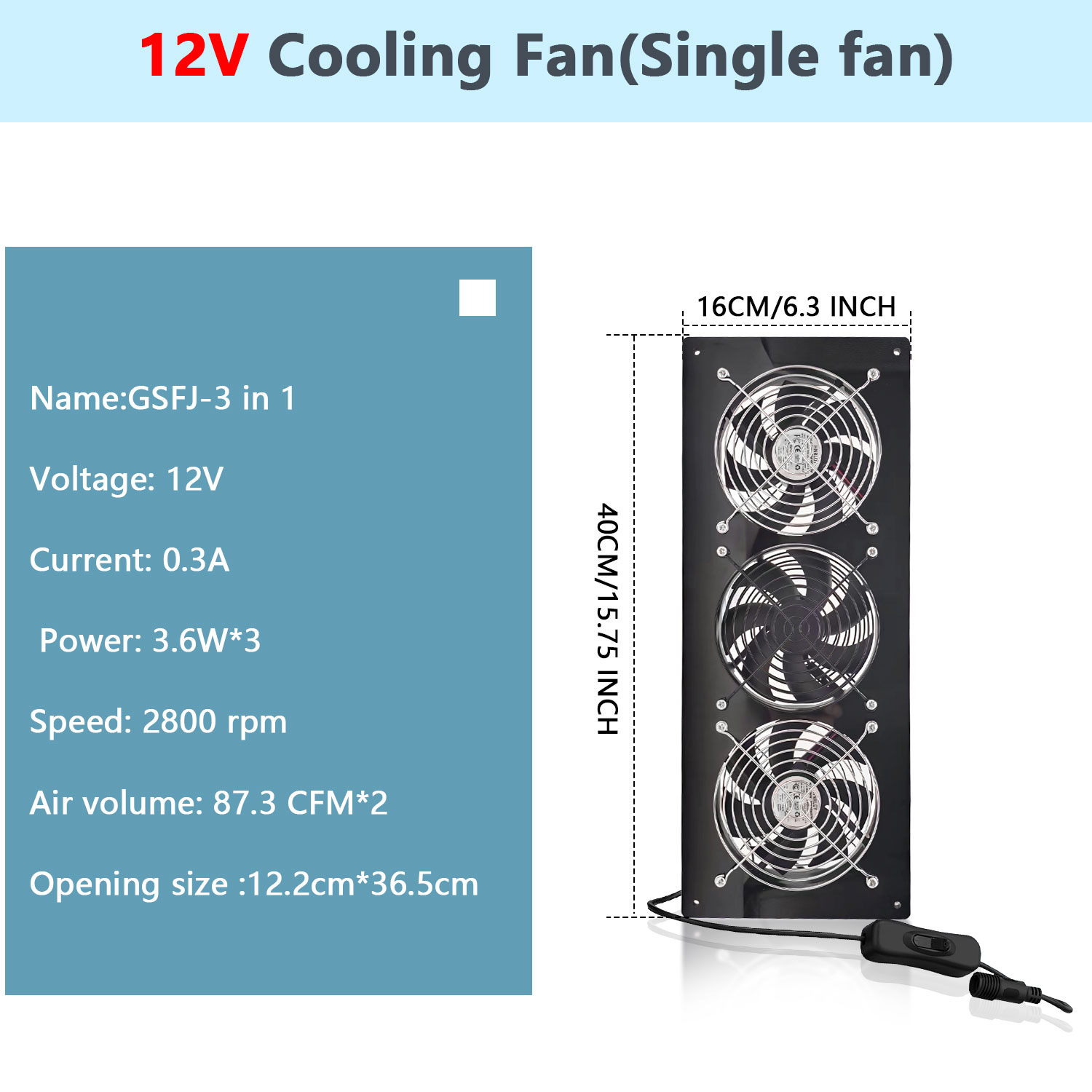 Solar Fan (25W Solar Panel+Three Solar Exhaust Fans) Loteng Pondok Kandang anjing Kipas solar ...