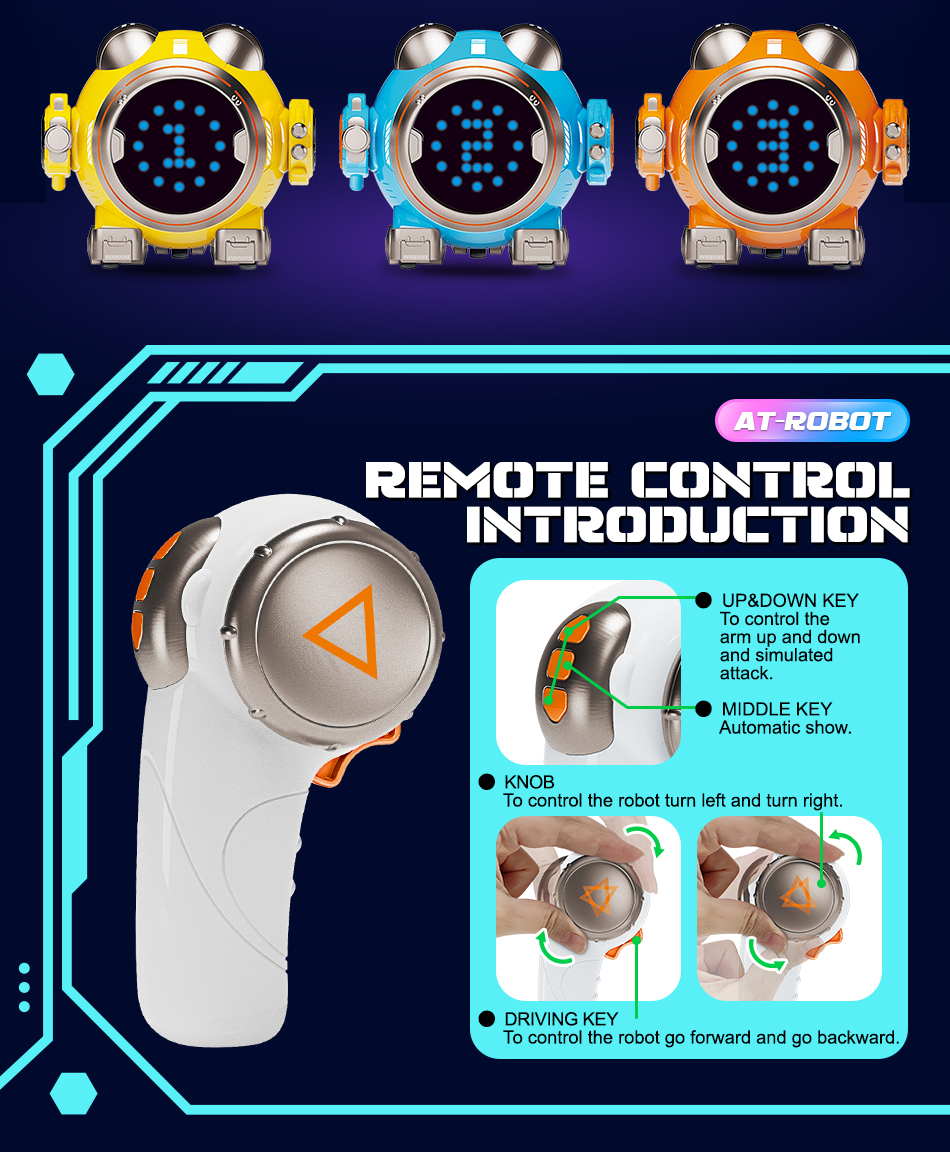 Smart Remote Control AT Robot Gesture Touch Sensor Dancing Robot ...