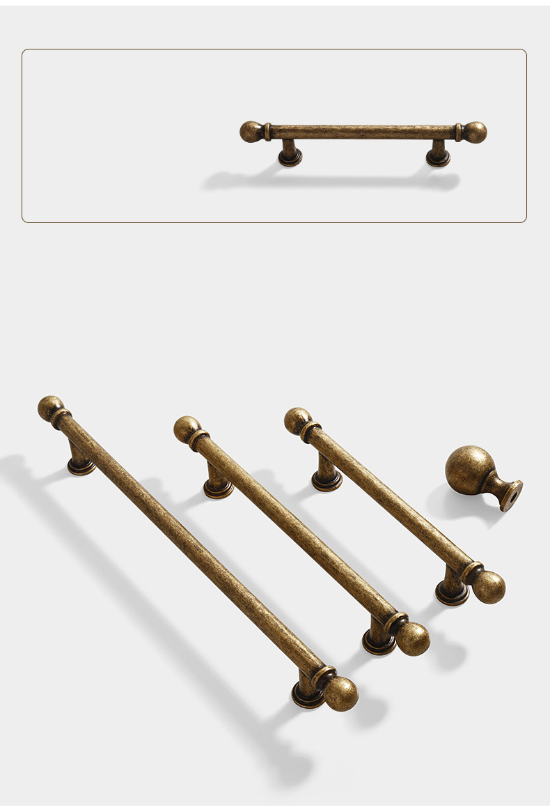 Vintage Bronze Wardrobe Door Handle Solid Zinc Alloy Retro Handle ...
