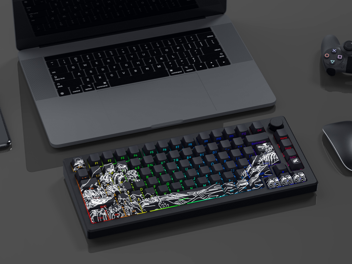 XVX Shine Through Keycaps - PBT Dye Sub Keycap Set, Side Print Keycaps ...