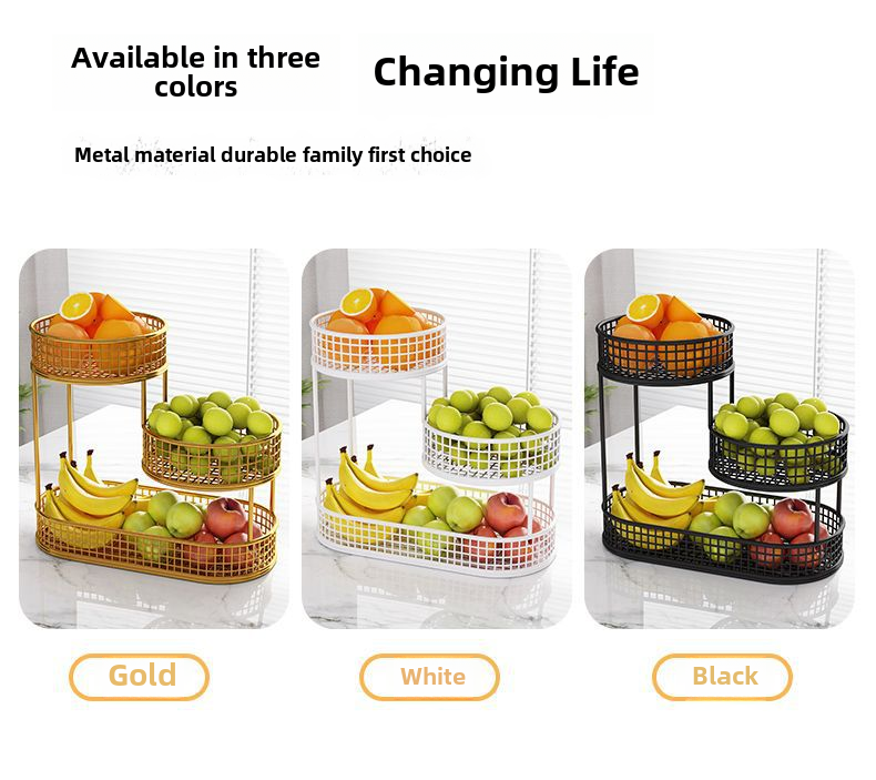Fruit Fruit Living Room Coffee Table Three-Tier Fruit Plate Snack Fruit ...