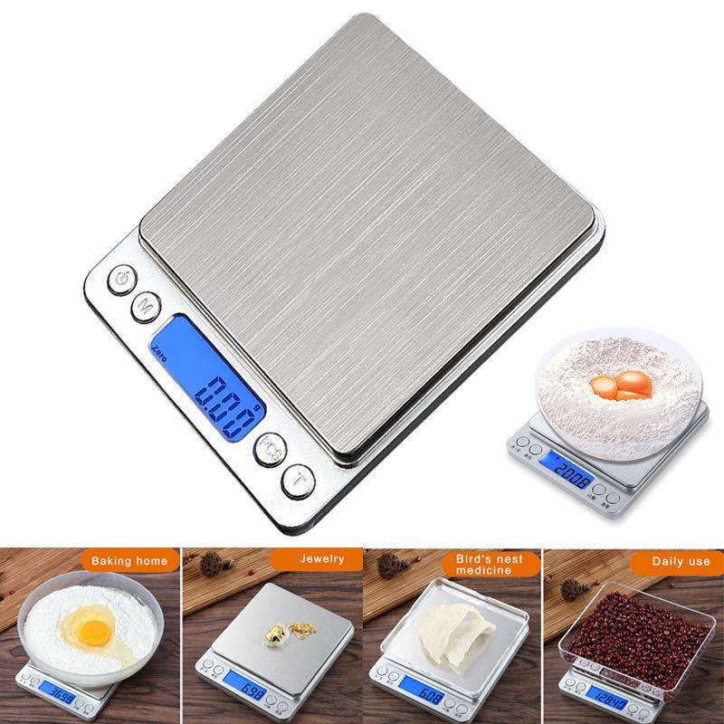 KIPRUN Digital Kitchen Scale, 0.1g x 3000g/0.01x500g Mini Food Weight ...