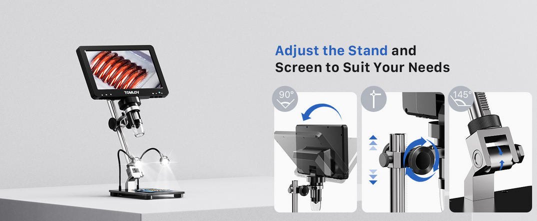 [MY Stock]TOMLOV DM9 Pro 7" 1200X Digital HDMI Microscope 1080P ...