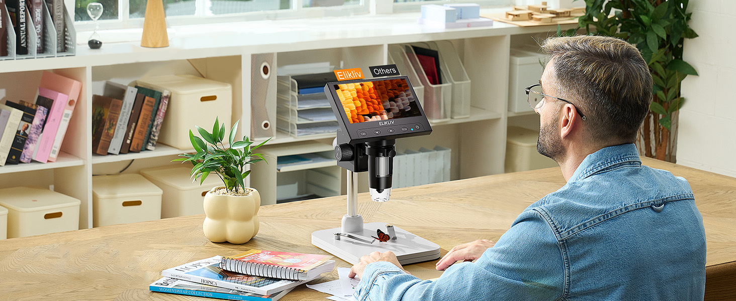 [MY Stock]ELIKLIV 1000X Error Coin Microscope with 4.3 inch LCD USB ...