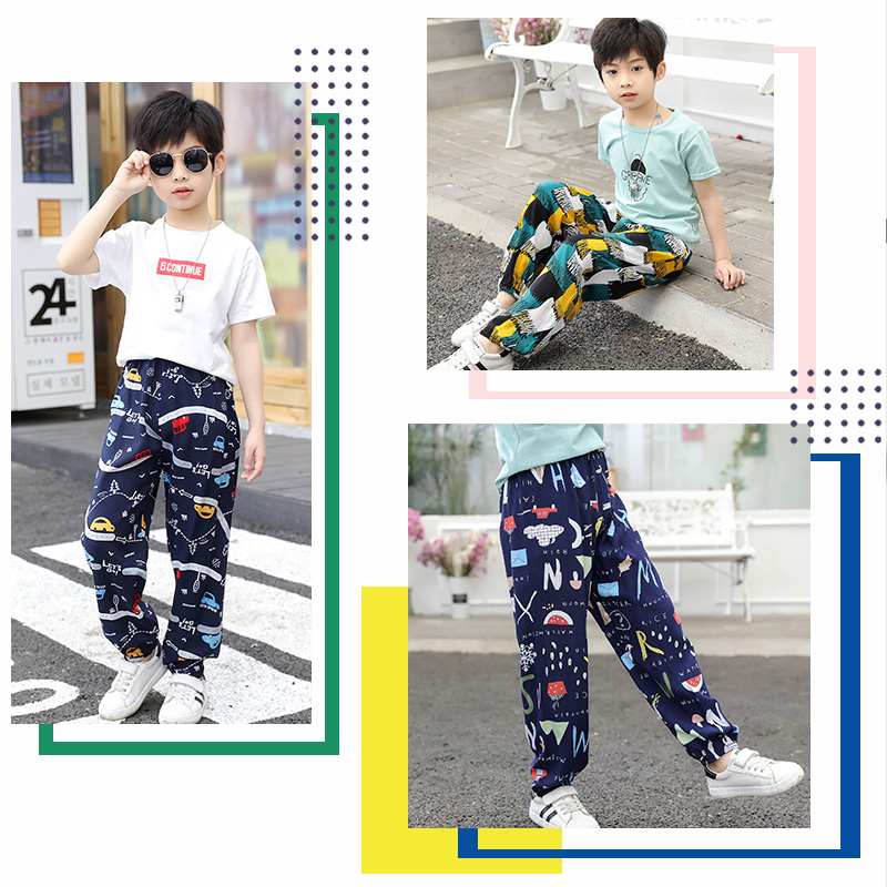 【LF】Kids Long Pants Boys Girls Bloomers Casual Loosepants Cotton Slacks ...