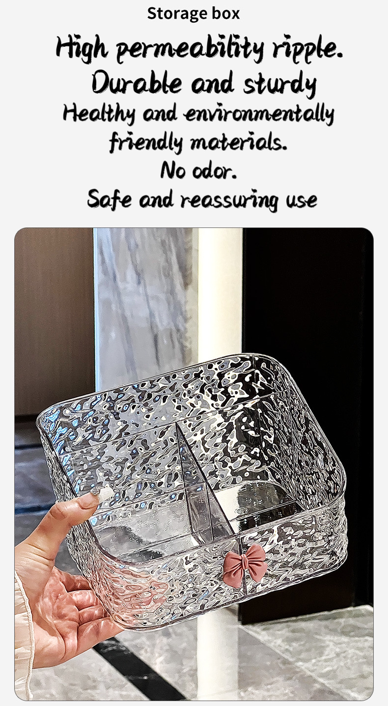 Remote Control Storage Box Water Ripple Transparent Table Organiser ...