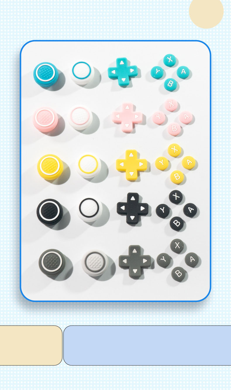 Silicone Rocker cap Thumb Grips for Nintendo Switch Lite Button Sticker ...