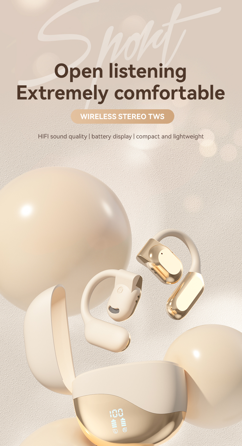 SPRISE M62 Clip-on-ear Bluetooth Earphone Wireless With LED Display/Mic ...