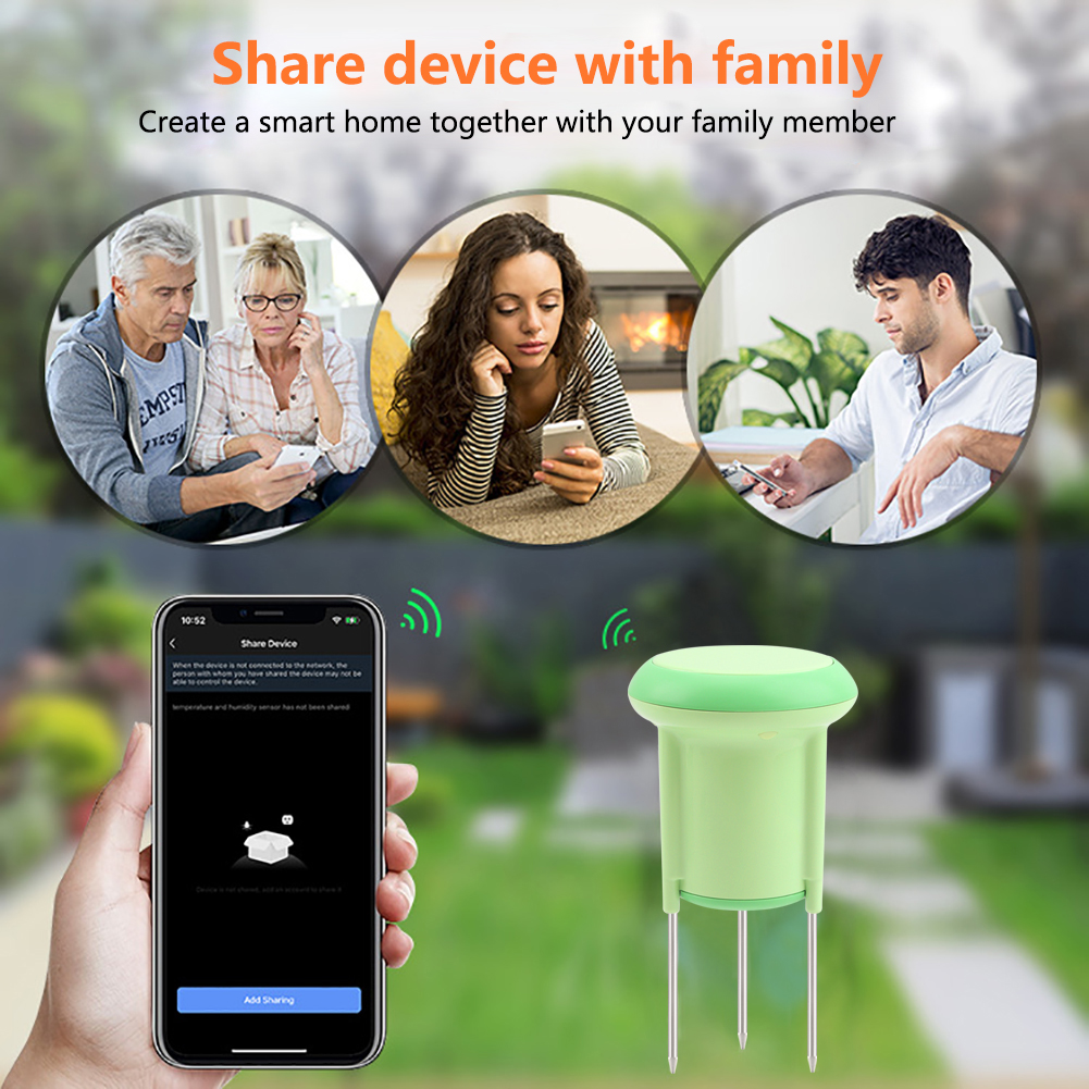 RCYAGO Zigbee Soil Detector Lawn Temperature and Humidity Sensor ...