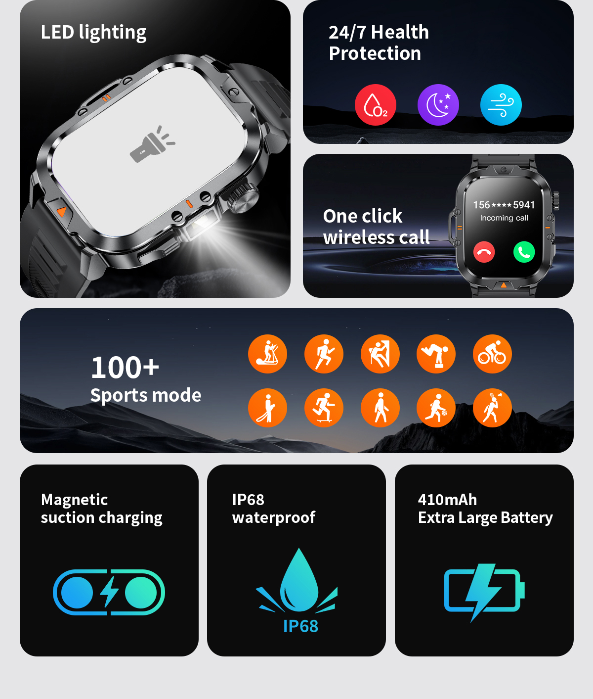 LIGE Jam Tangan Smart Watch for Men with Answer/Make Call 100+ Sports ...