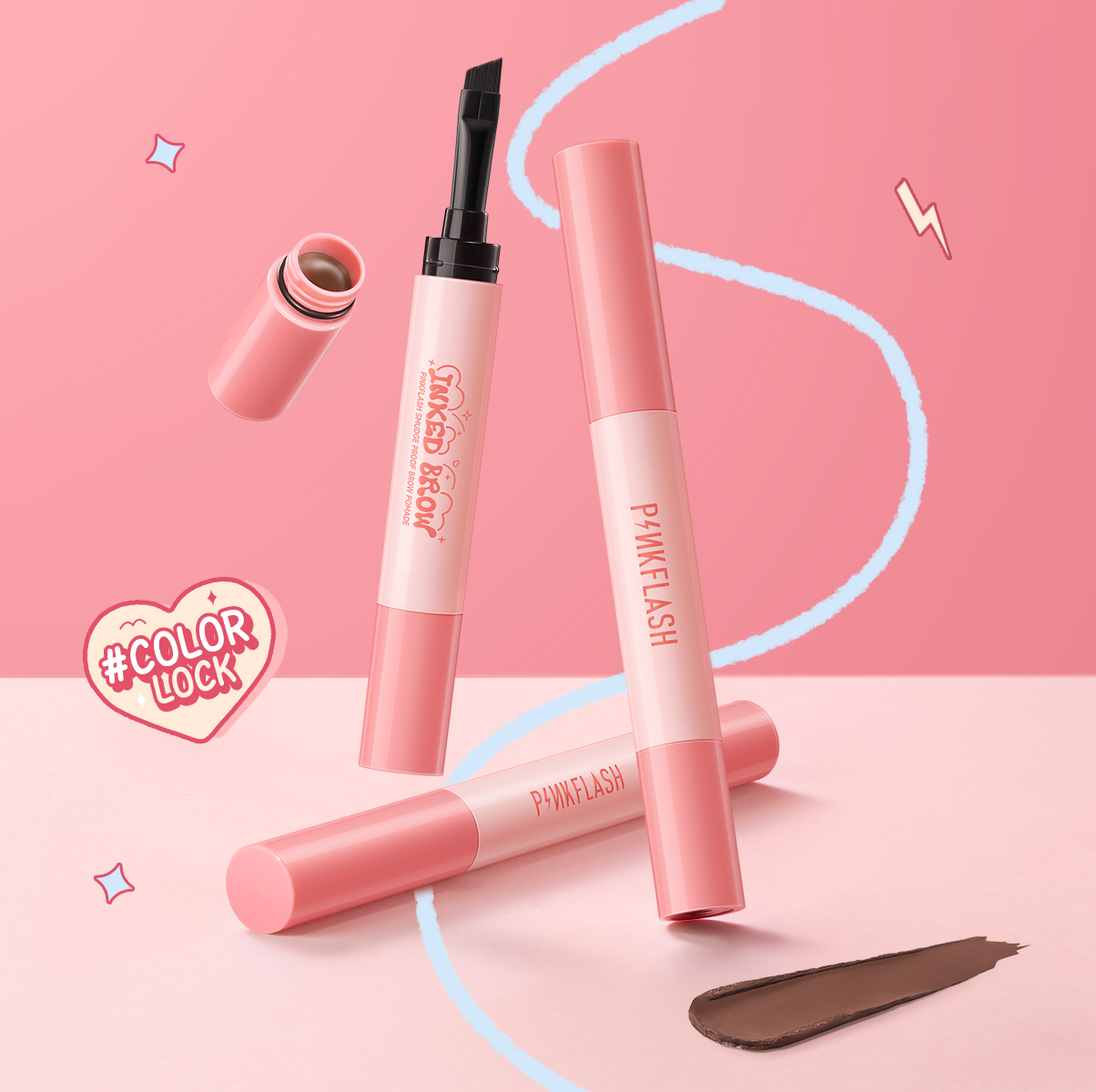 【RM3 OFF VOUCHER】PINKFLASH Waterproof Eyebrow Pomade Cream High Pigment ...