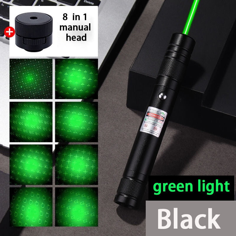 ⚡USB⚡Powerful laser focus adjustable laser pointer, green and red laser ...