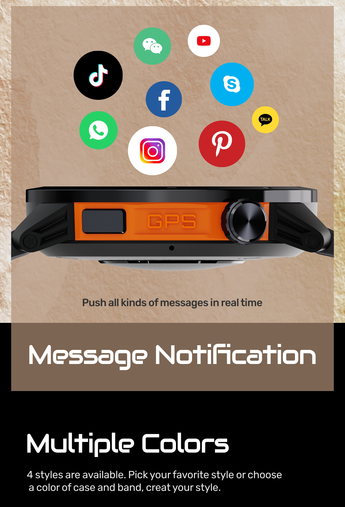Gloryfit × AOLON NAVI R3 Smart Watch GPS Tracker Map AMOLED Screen AOD ...