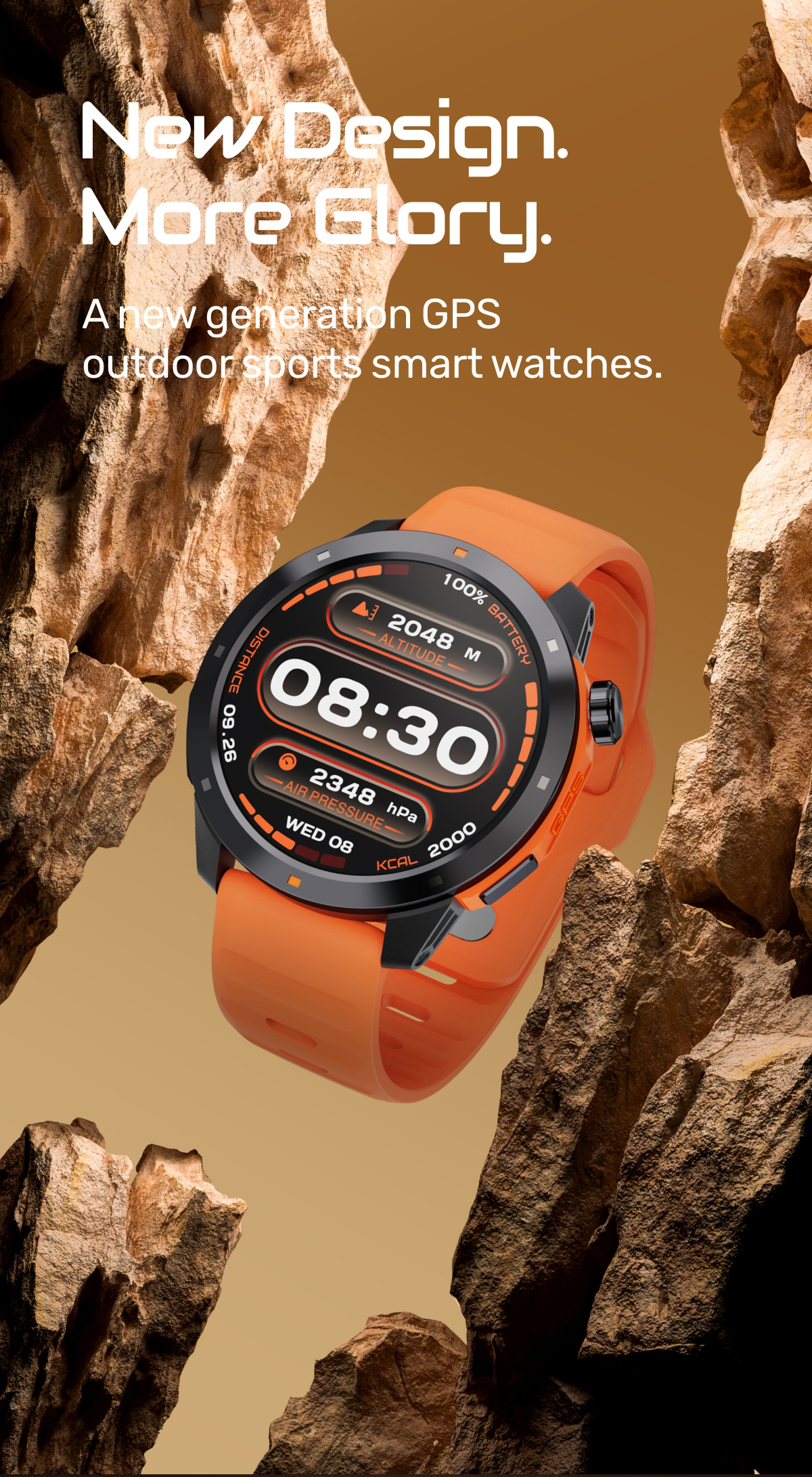 Gloryfit × AOLON NAVI R3 Smart Watch GPS Tracker Map AMOLED Screen AOD ...