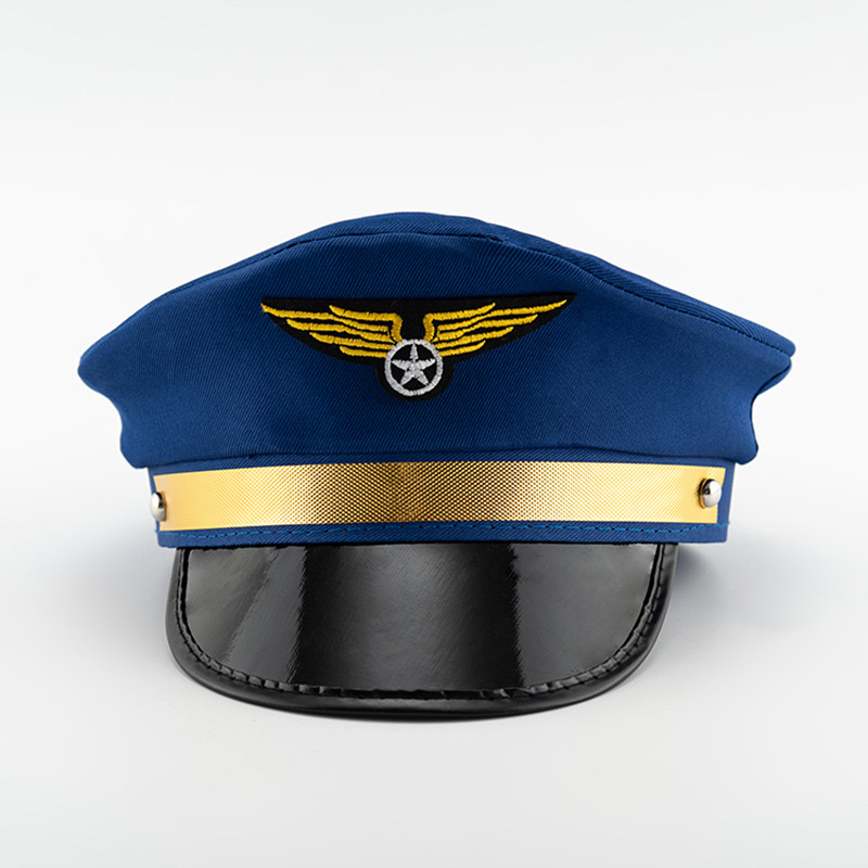 Congme Airline Pilot Cap for Kids Boys Girls Adult Career Dress Up ...