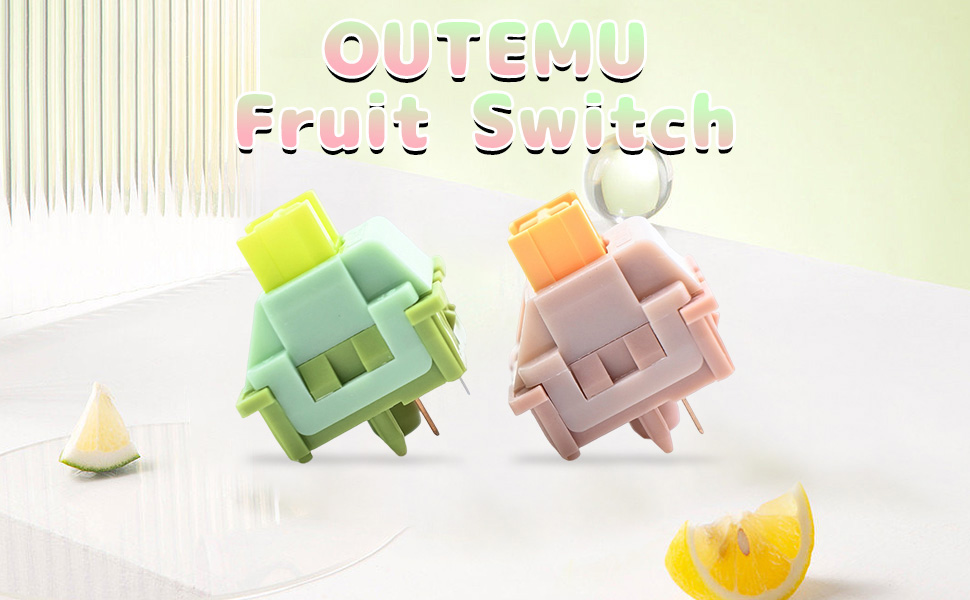 [Silent] OUTEMU Peach Switch V2 Key Switch Fruit Series 5-Pin Pre-lubed ...
