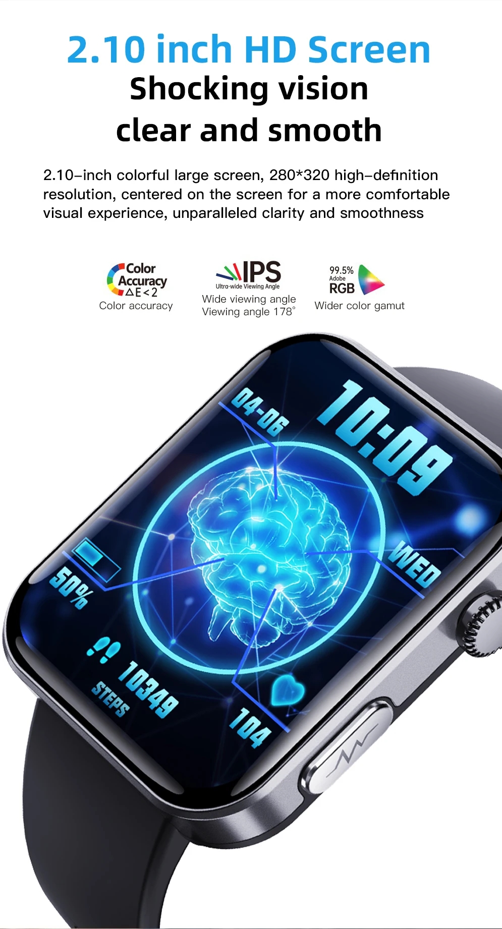 Smart blood sugar watch 24h measurement of glucose, blood pressure ...
