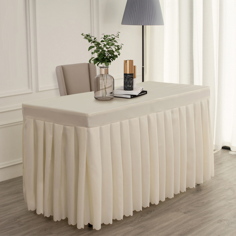 6Ft Folding Table Skirting Rectangular Conference Table Cloth Cover ...