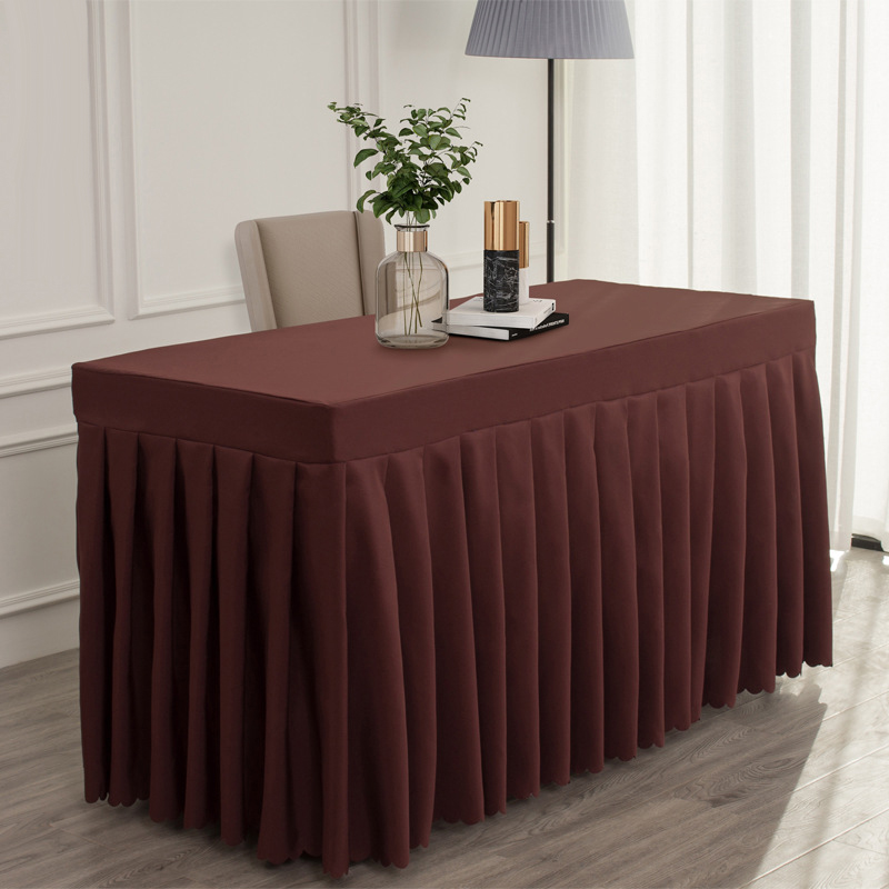 6Ft Folding Table Skirting Rectangular Conference Table Cloth Cover ...