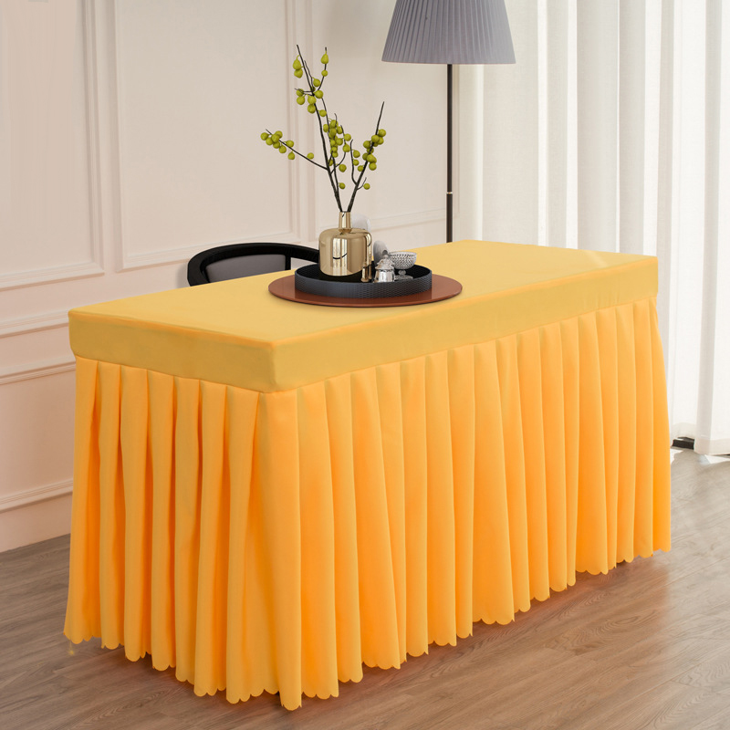 6Ft Folding Table Skirting Rectangular Conference Table Cloth Cover ...