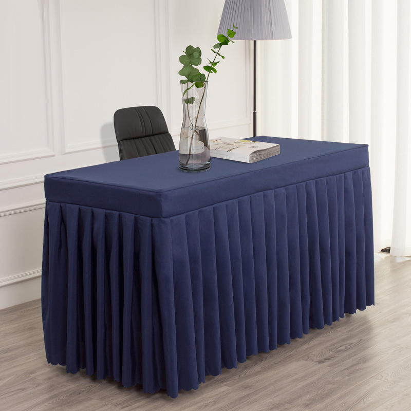6Ft Folding Table Skirting Rectangular Conference Table Cloth Cover ...