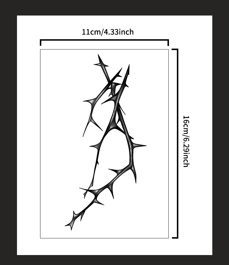 Thorn Tattoos, Long-Lasting Waterproof Tattoos Color Temporary Tattoo ...