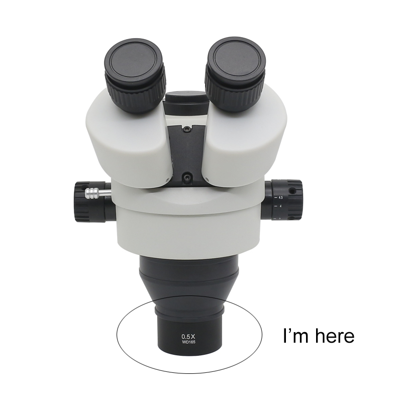 0.5X 0.7X Barlow Lens Stereo Microscope Auxiliary Objective Lens ...