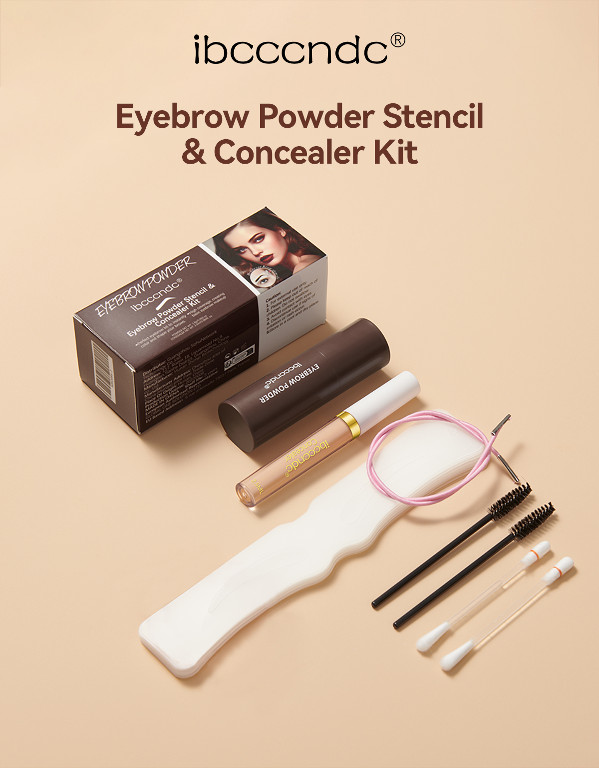 IBCCCNDC Eyebrow Stamp Stencil Kit, Eyebrow Definer Powder Stamp Makeup ...