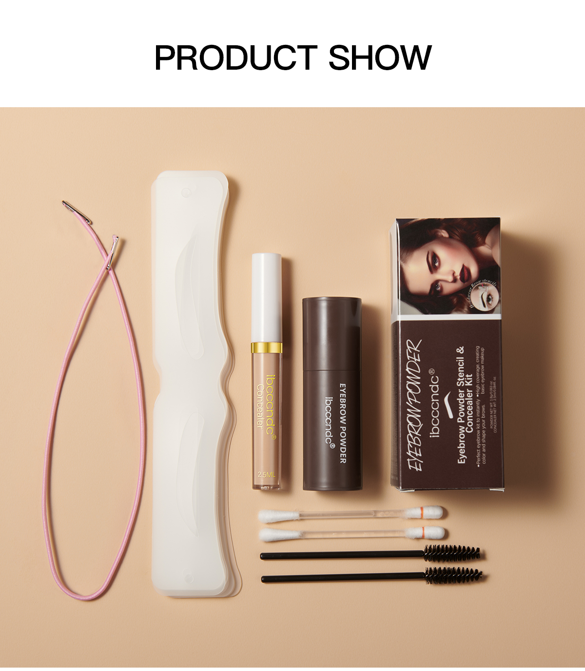 IBCCCNDC Eyebrow Stamp Stencil Kit, Eyebrow Definer Powder Stamp Makeup ...