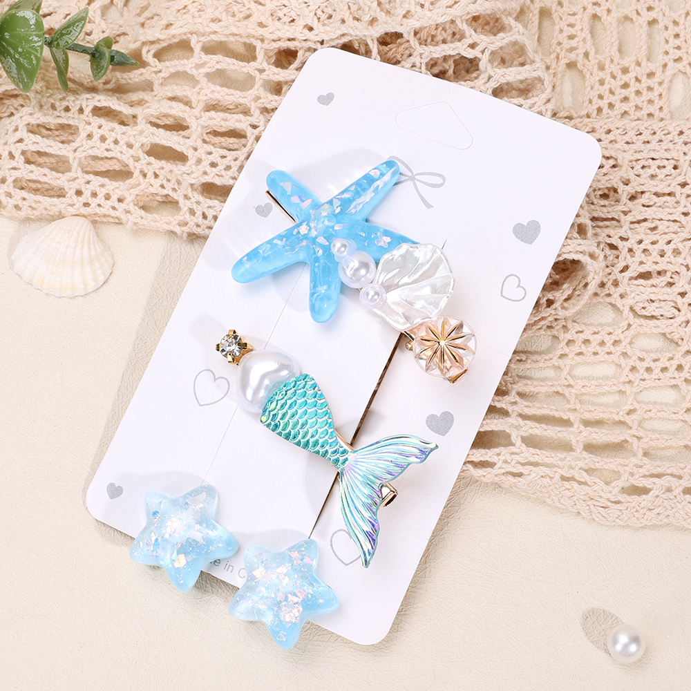 Princess Frozen Barrette Ocean Mermaid Hairpin Hearwear Side Hair and ...