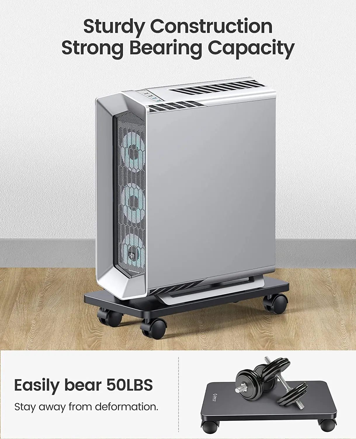 ORICO Computer Towers Stand Cart PC Cases Mobile Adjustable Computer ...