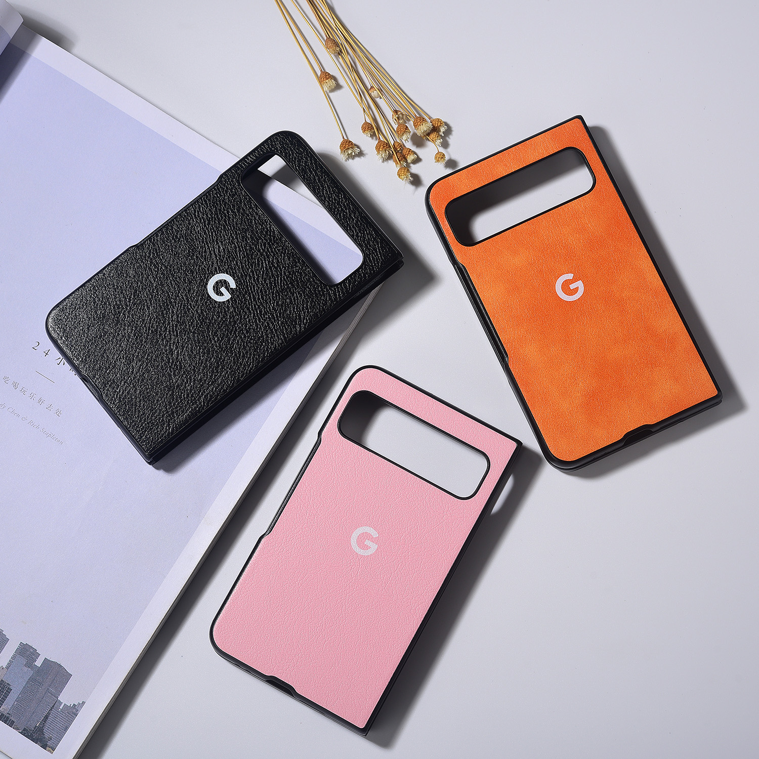 PU Leather Case For Google Pixel Fold 5G 2in1 Full Protective Cover ...