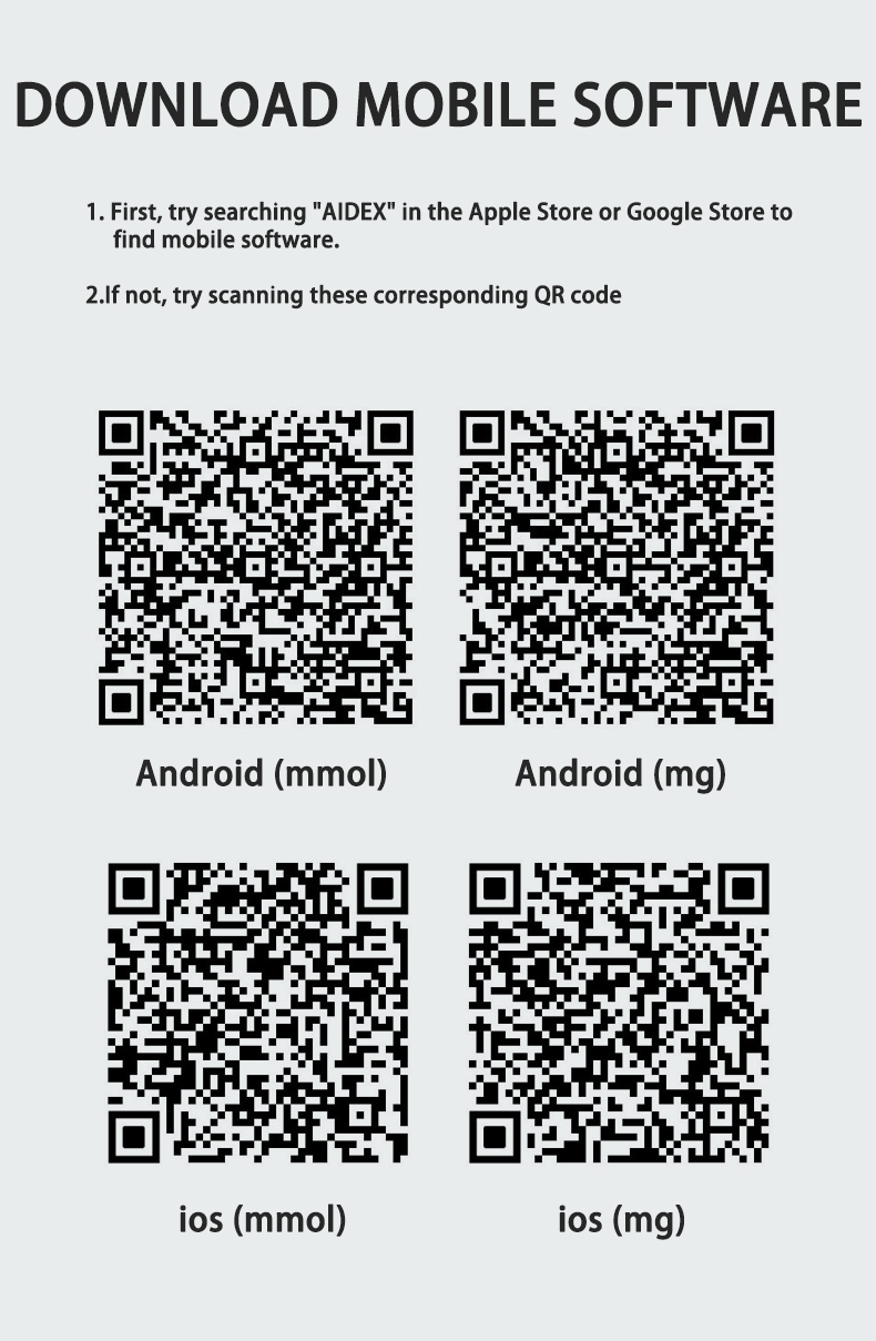 AIDEX Dynamic Blood Glucometer CGM Sensor Wearable Continuous Blood ...