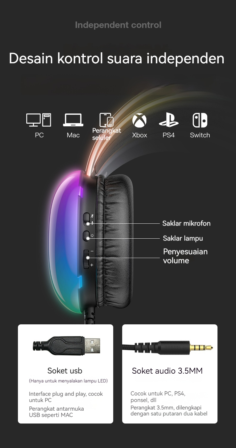 ONIKUMA X25 RGB Gaming Earphones with Microphone Noise Reduction ...