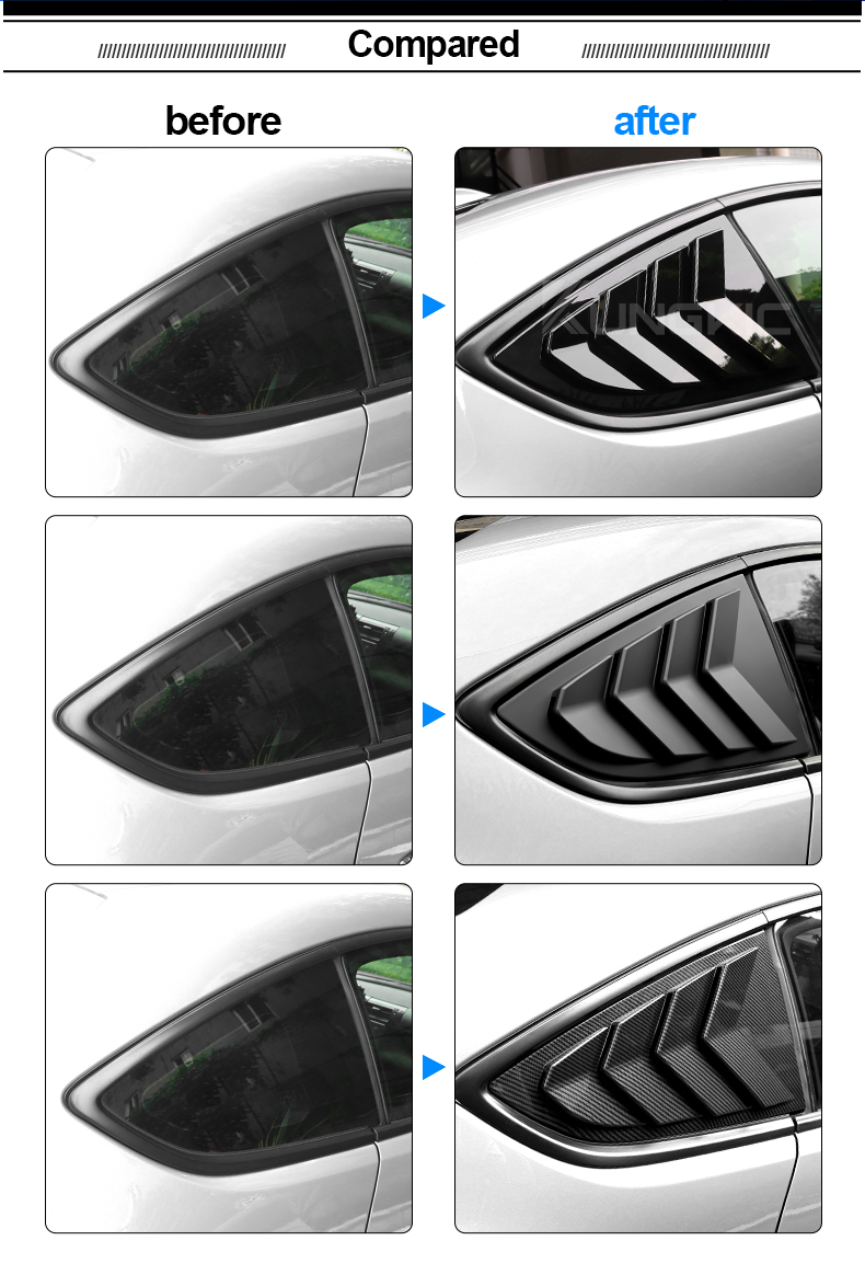 For Suabru BRZ Toyota GR86 2021-2024 Matte Black Car Rear Louver Window ...