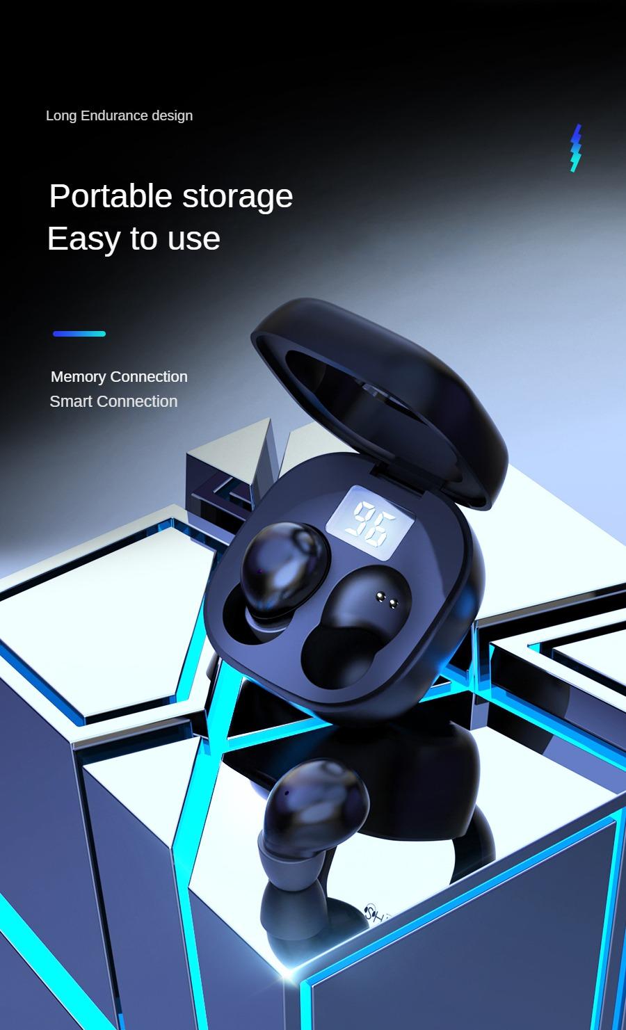 SK19 Headphones Bluetooth 5.3 True Wireless In-Ear Earphones Mini In ...