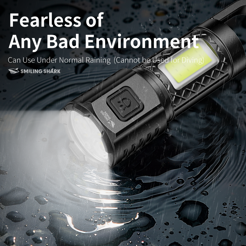Smiling Shark SD5253 Mini Flashlight Led*3 Super Bright Torch Light ...