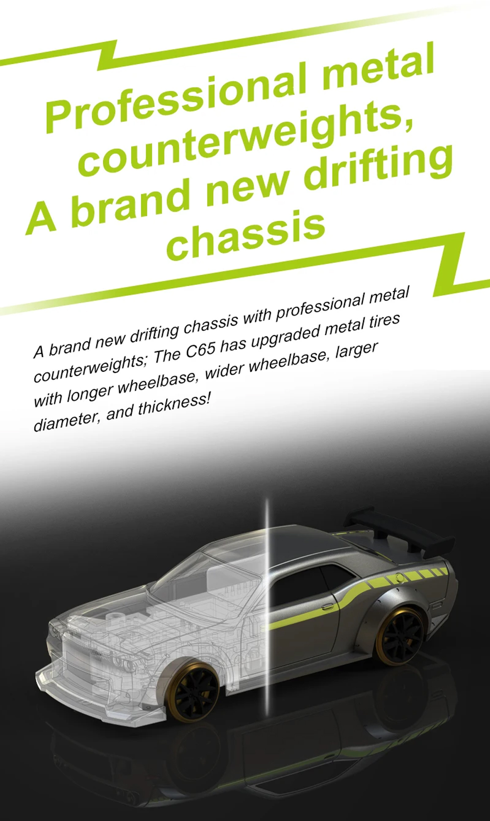 Turbo Racing C65 1:76 Full Proportional Drift RC Car With Gyro P21 2 ...