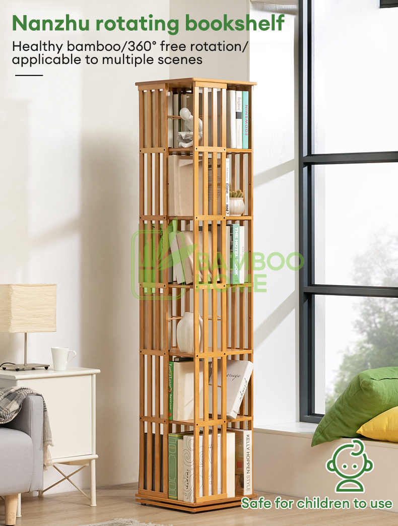 Rotating Bookshelf Storage rack 360 Degrees storage Bookshelf storage ...