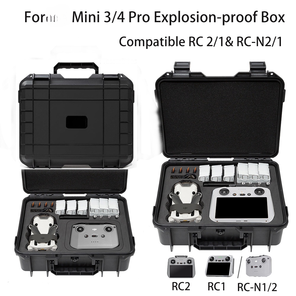 Suitable for DJI Mini3/Mini3 Pro/Mini 4 Pro Explosion-Proof Box Suitable for DJI RC/RC 2/RC-N2 ...