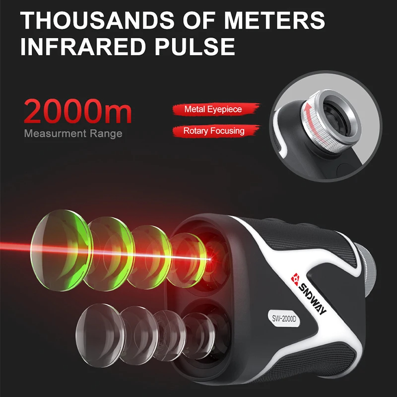 SNDWAY Golf Laser Rangefinder 1000-2000M Telescope Distance Meter for ...
